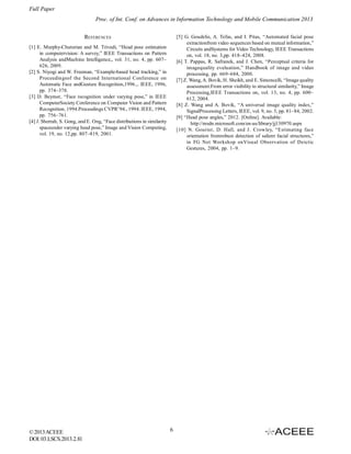 Face Pose Classification Method using Image Structural Similarity Index | PDF