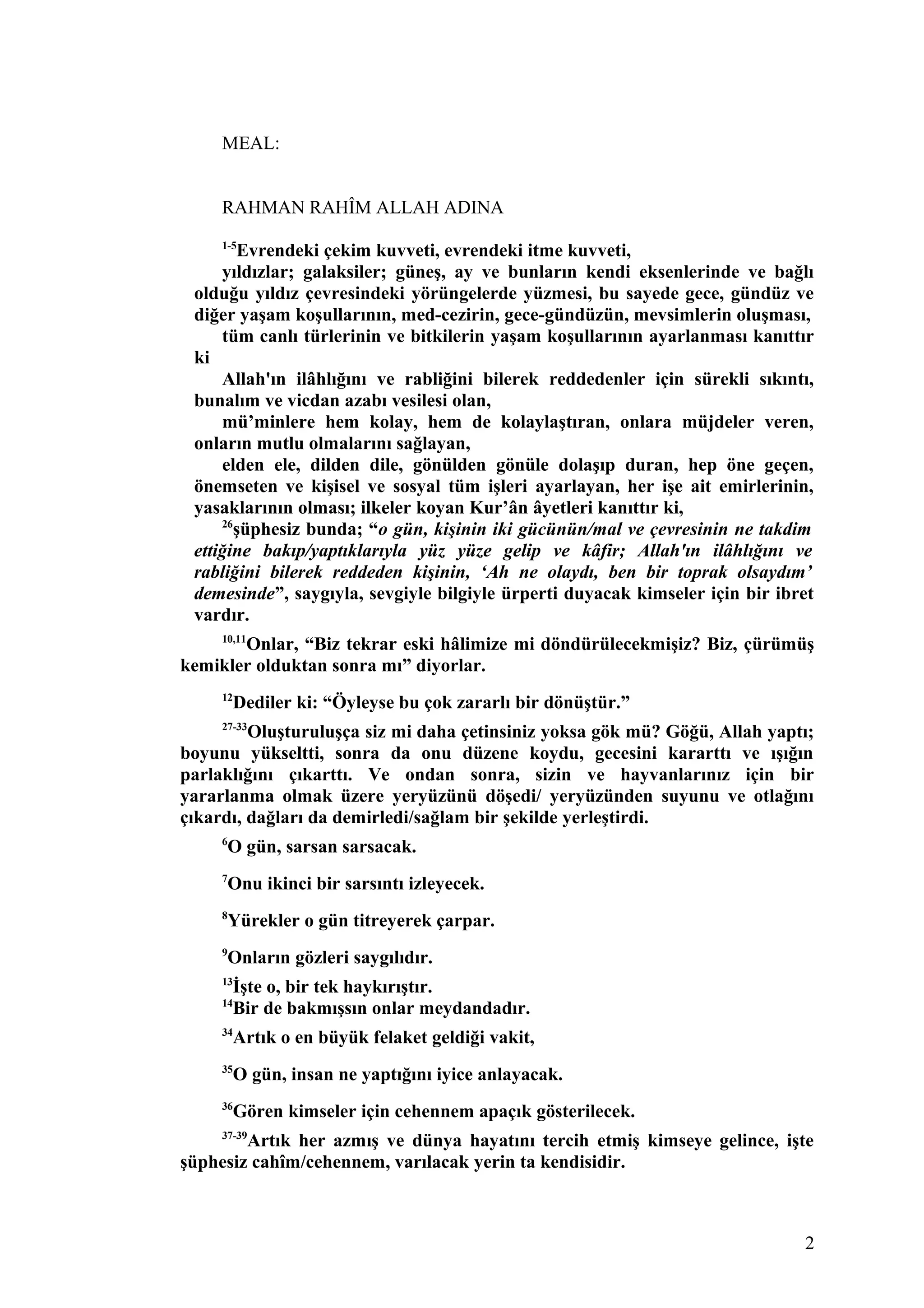 81. naziat suresi | PDF