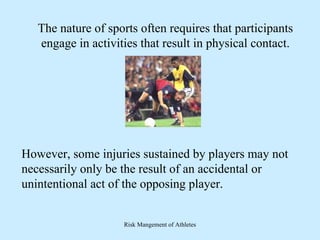 8[1].Risk Management Athletes | PPT