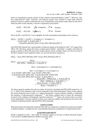 OXIDATION OF POLYETHYLENE GLYCOL-200 BY POTASSIUM PERIODATE IN ALKALINE ...