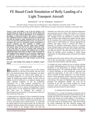 FE Based Crash Simulation of Belly Landing of a Light Transport ...
