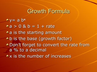 8-1 Exponential Growth & Decay | PPT