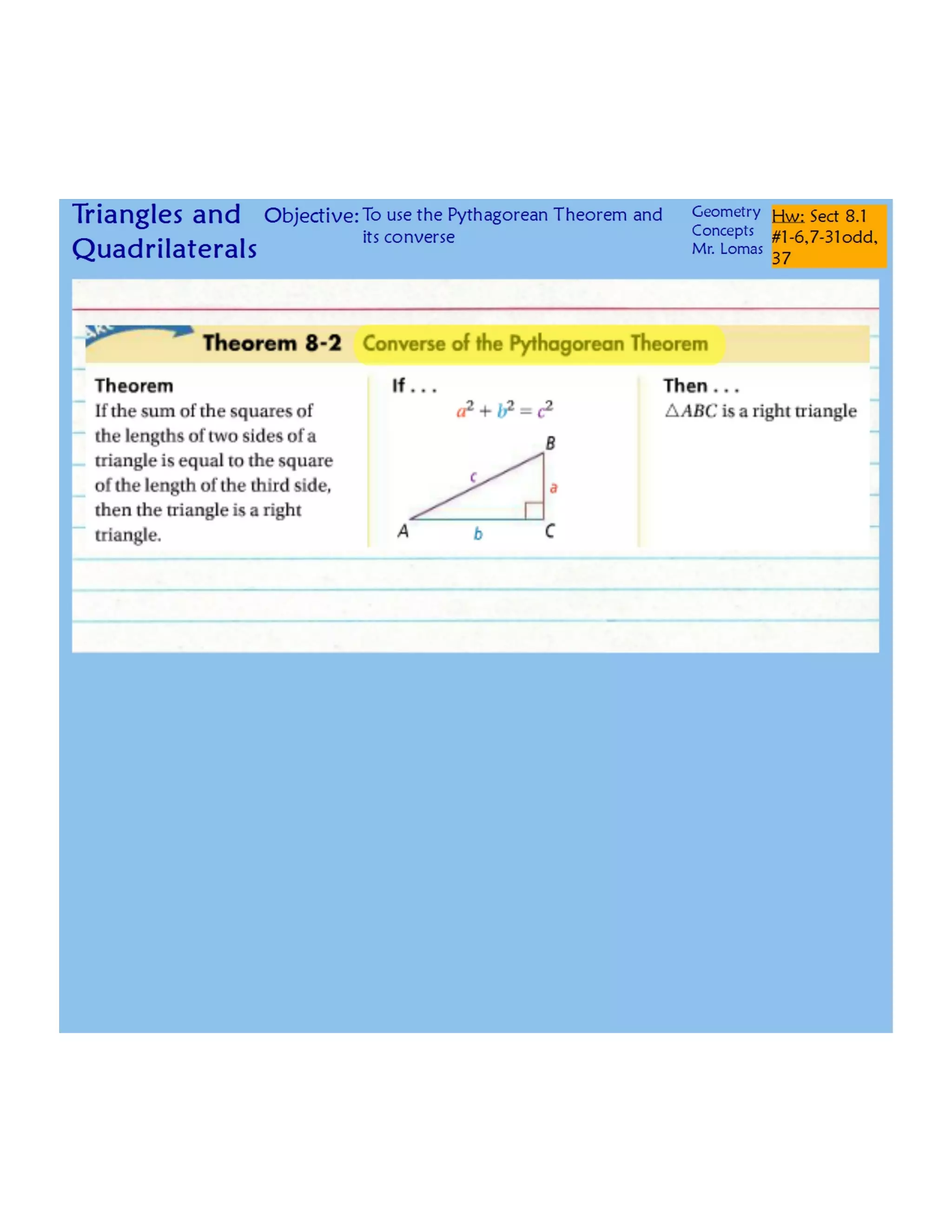 8-1 Pythagorean Theorem Concepts.pdf