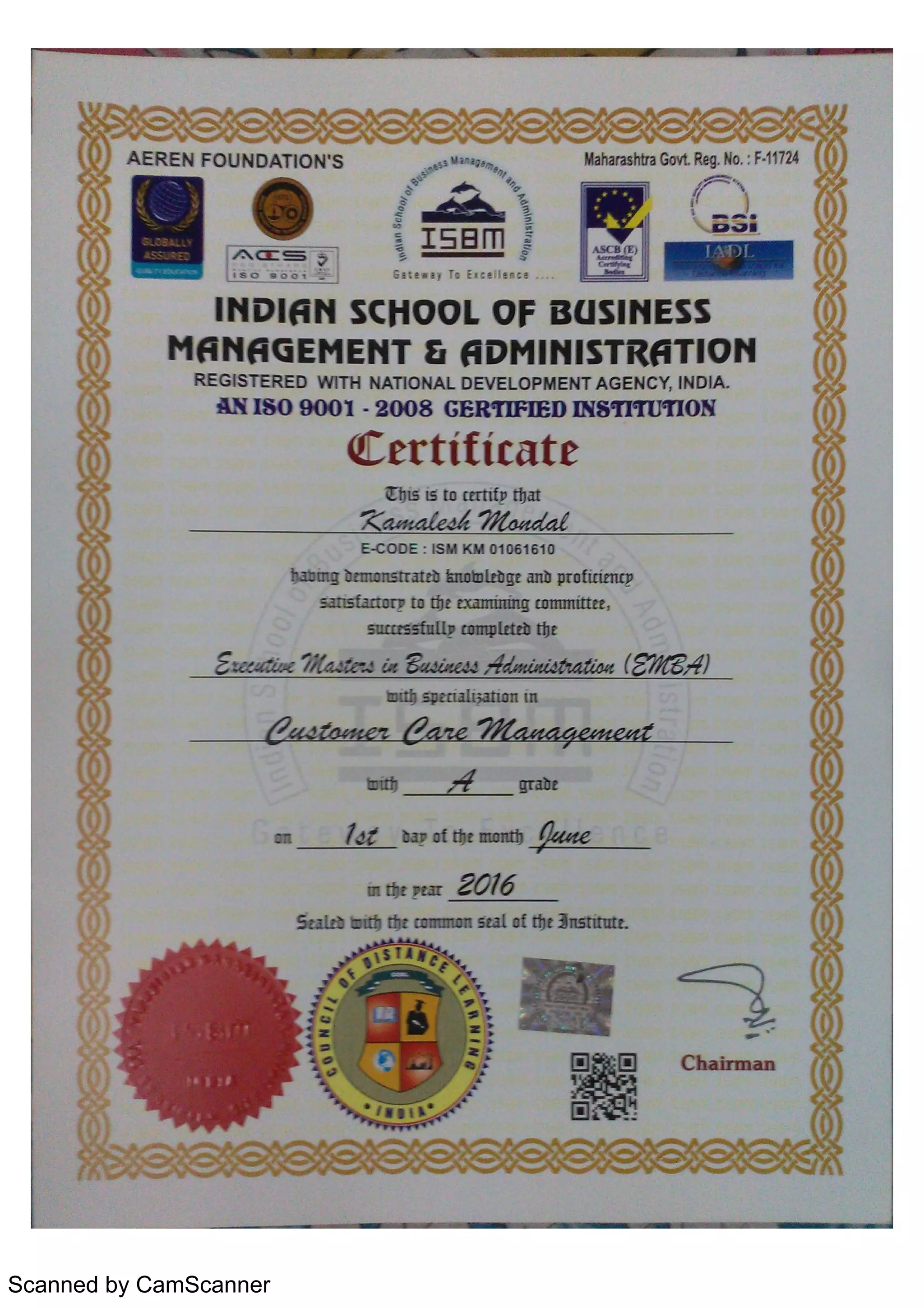 CERTIFICATE | PDF