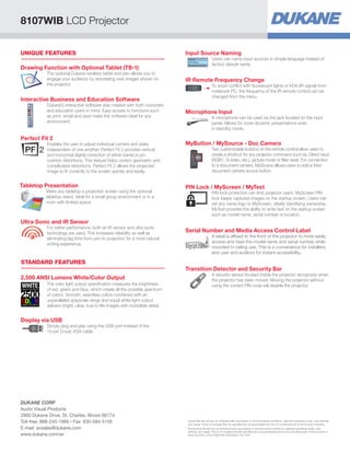 Dukane Imagepro 8107 wib | PDF | Computer Peripherals | Computing