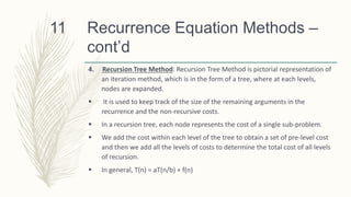RECURRENCE EQUATIONS & ANALYZING THEM | PPT
