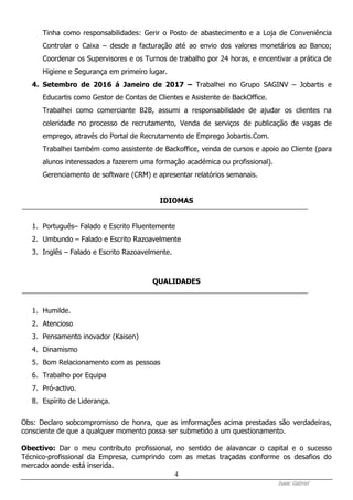 CV. Isaac Gabriel 2017 (Port.) LD | PDF