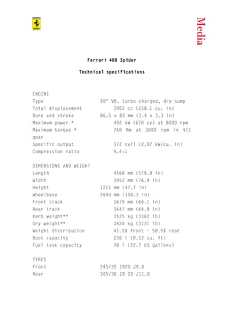 Ferrari 488 Spider - Press Release | DOC