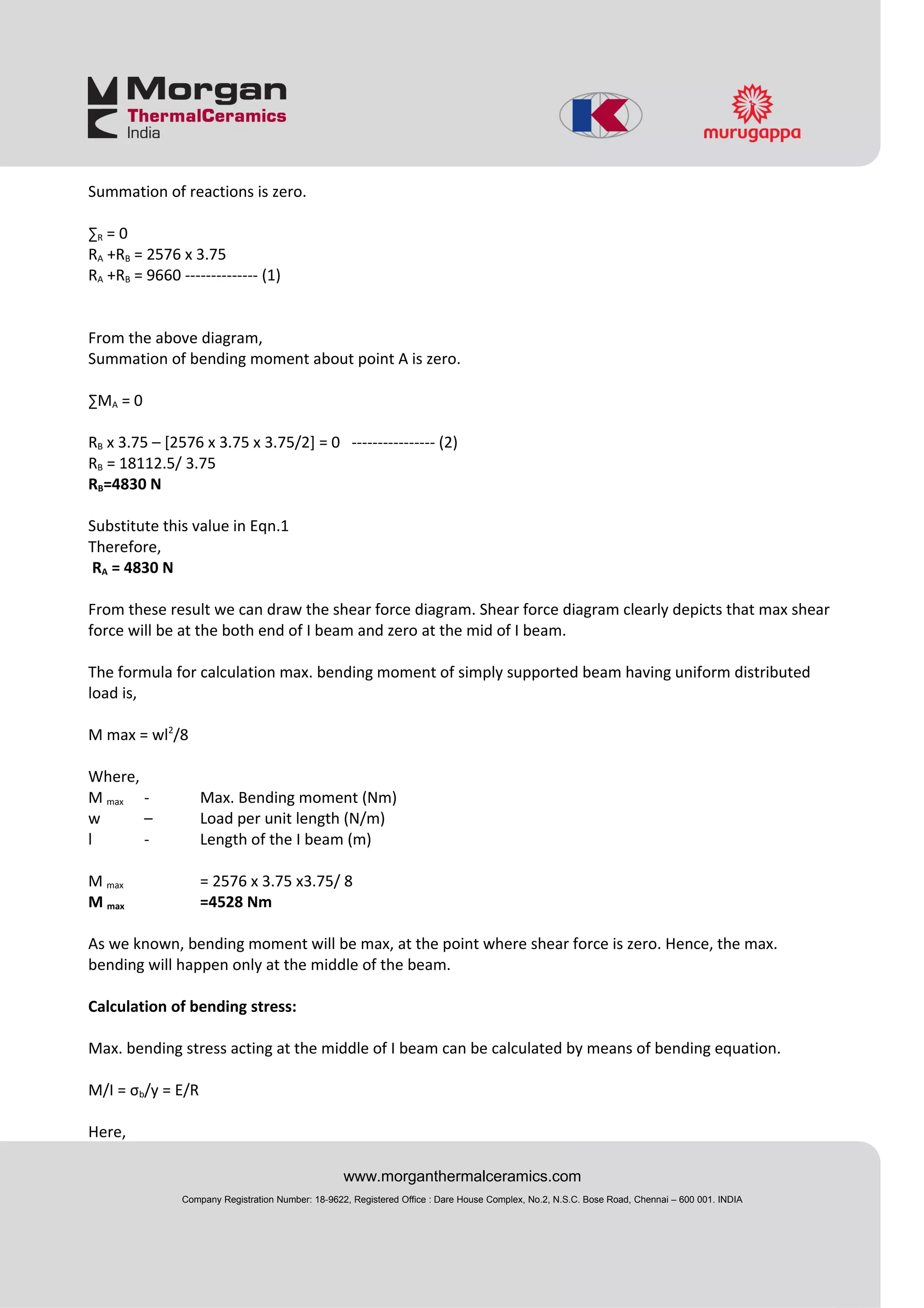 CASE STUDY - STRUCTURAL DESIGN FOR MODERN INSULATOR'S SHUTTLE KILN ROOF ...