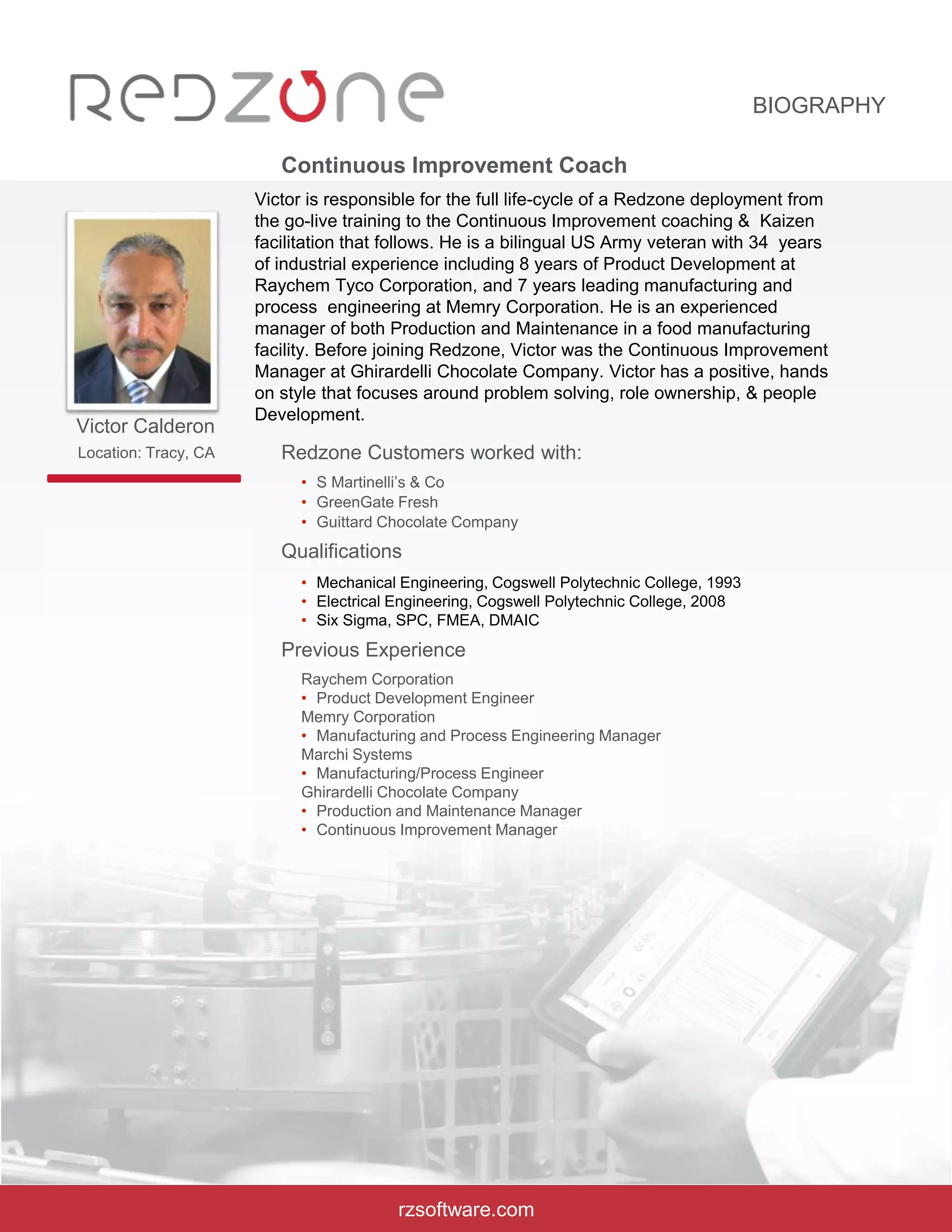 Victor Calderon Coach Bio | PPTX