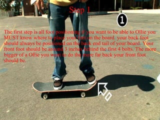 How to Ollie on a skateboard | PPT