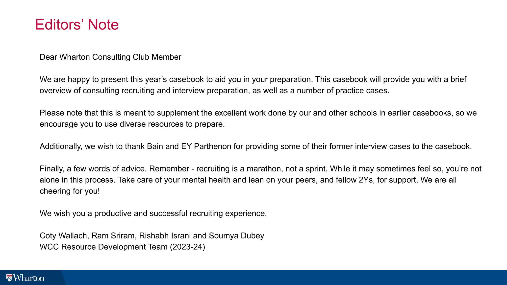 Wharton-2023-2024 casebook for casing stuff | PDF