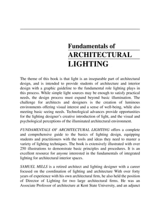 Fundamentals of Architectural Lighting Samuel Mills | PDF