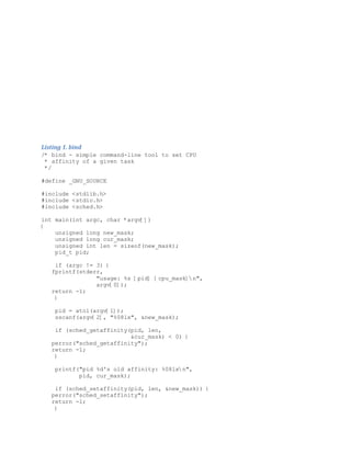 cpu-affinity | PDF