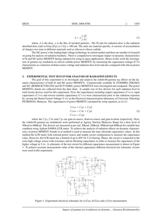 Impact of gamma-ray irradiation on dynamic characteristics of Si and SiC power MOSFETs | PDF