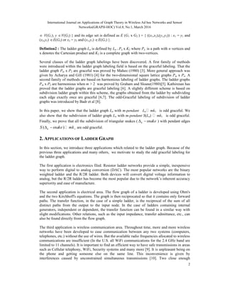 LADDER AND SUBDIVISION OF LADDER GRAPHS WITH PENDANT EDGES ARE ODD ...