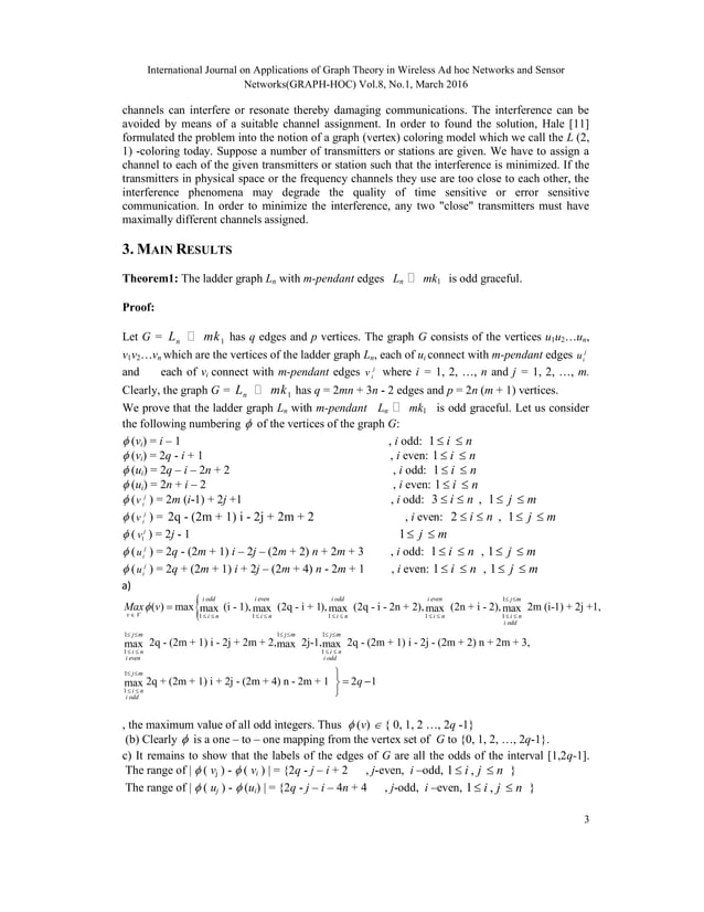 LADDER AND SUBDIVISION OF LADDER GRAPHS WITH PENDANT EDGES ARE ODD ...