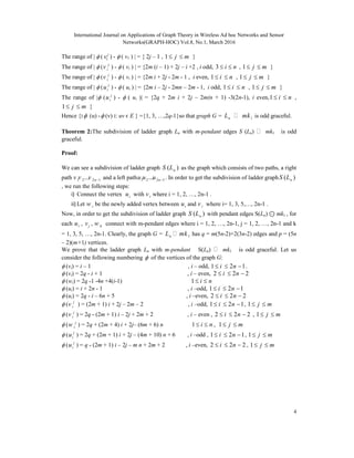 LADDER AND SUBDIVISION OF LADDER GRAPHS WITH PENDANT EDGES ARE ODD ...