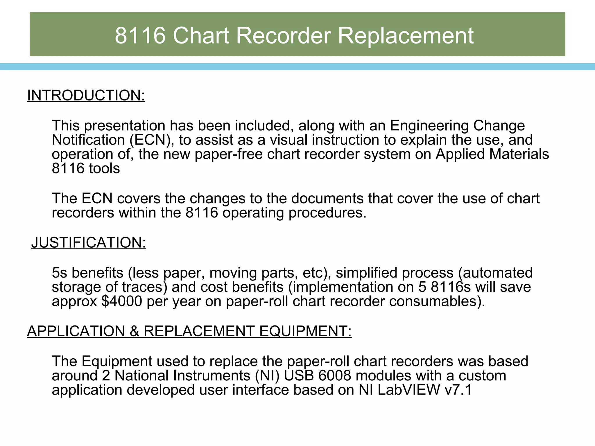 8116 Lab View Chart Recorder | PPT