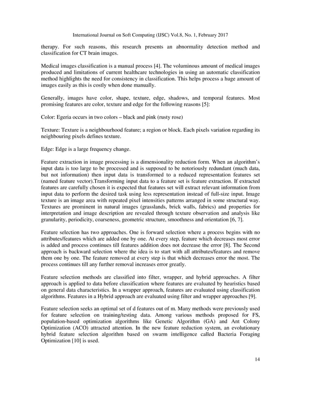 BFO – AIS: A Framework for Medical Image Classification Using Soft Computing Techniques | PDF