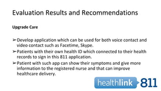 811 Health Evluation Strategy | PPTX