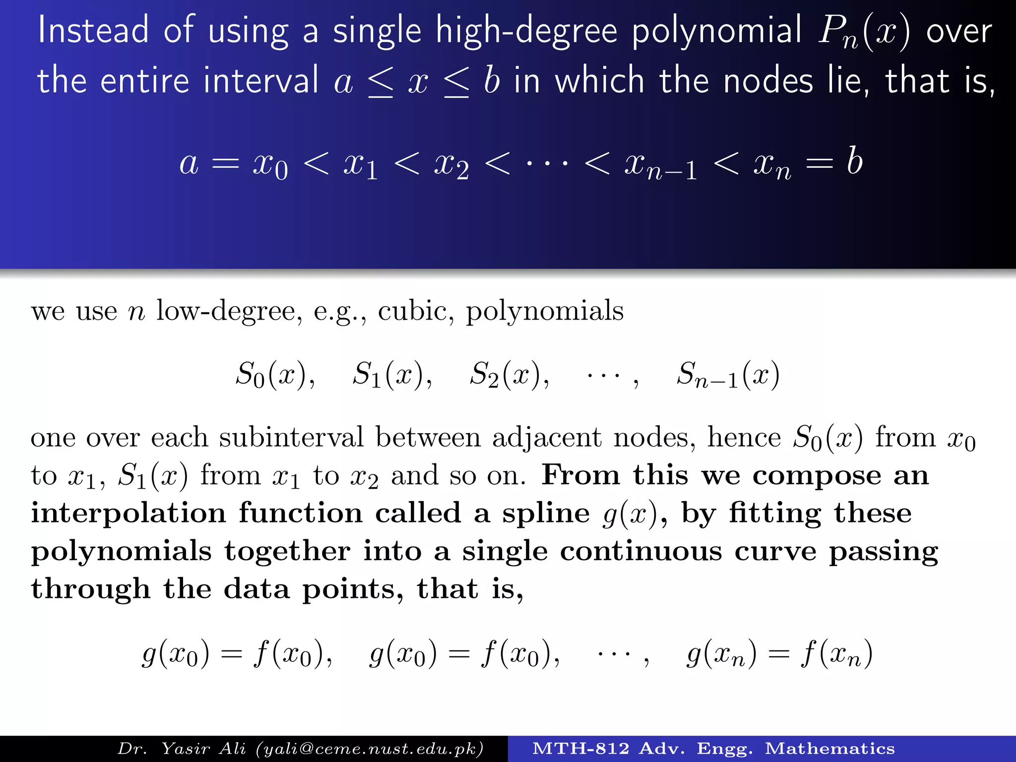 Interpolation of Cubic Splines | PDF
