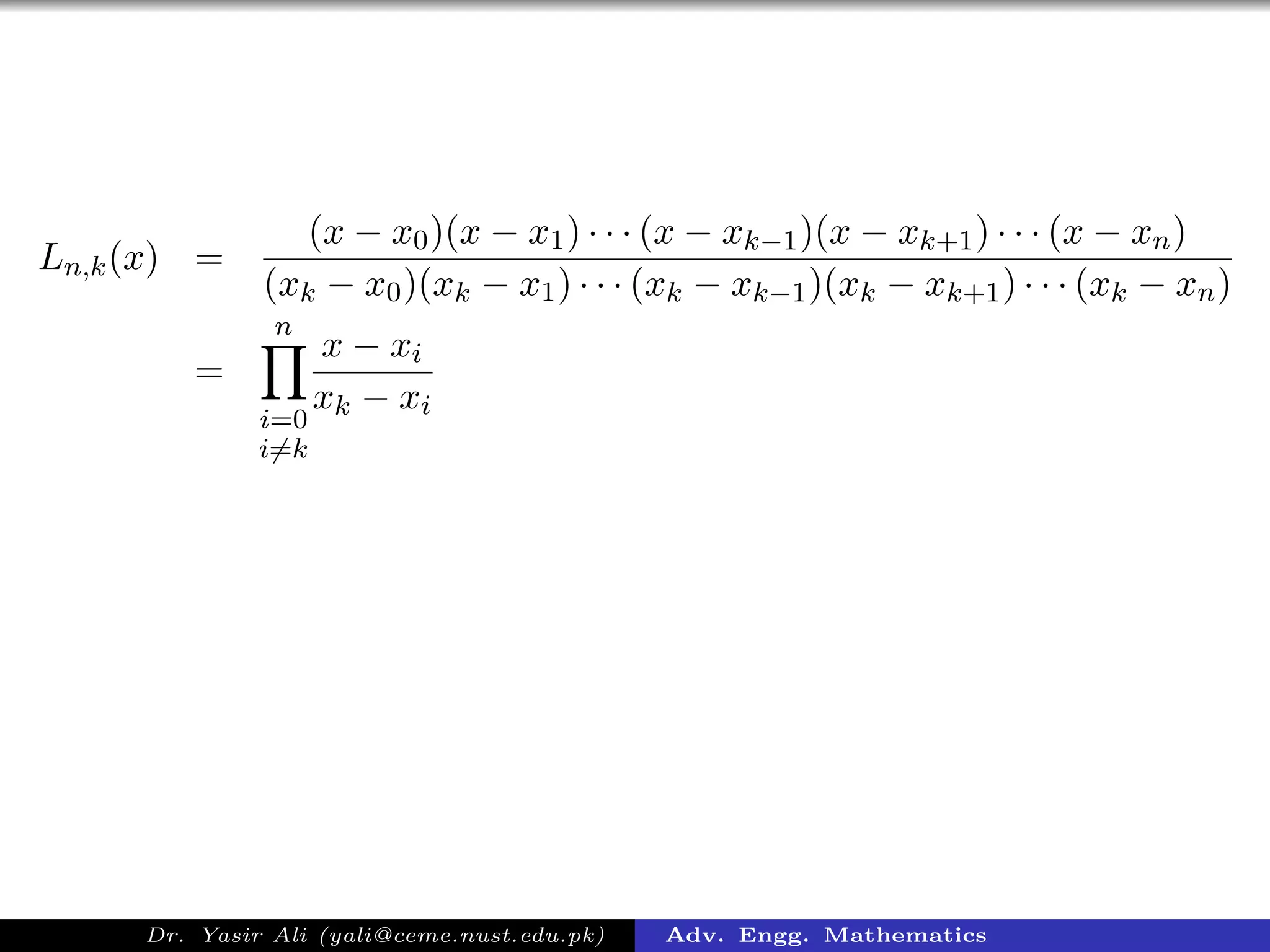 Langrange Interpolation Polynomials | PDF