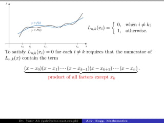 Langrange Interpolation Polynomials | PDF