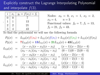 Langrange Interpolation Polynomials | PDF