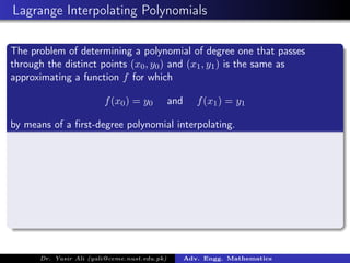 Langrange Interpolation Polynomials | PDF