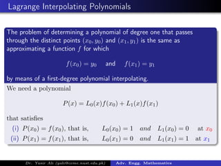 Langrange Interpolation Polynomials | PDF