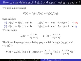 Langrange Interpolation Polynomials | PDF