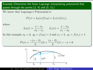 Langrange Interpolation Polynomials | PDF