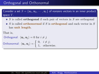 Orthogonal Vector Spaces | PDF