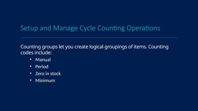 Inventory Management Microsoft Dynamics 365.pptx | Logistics | Business