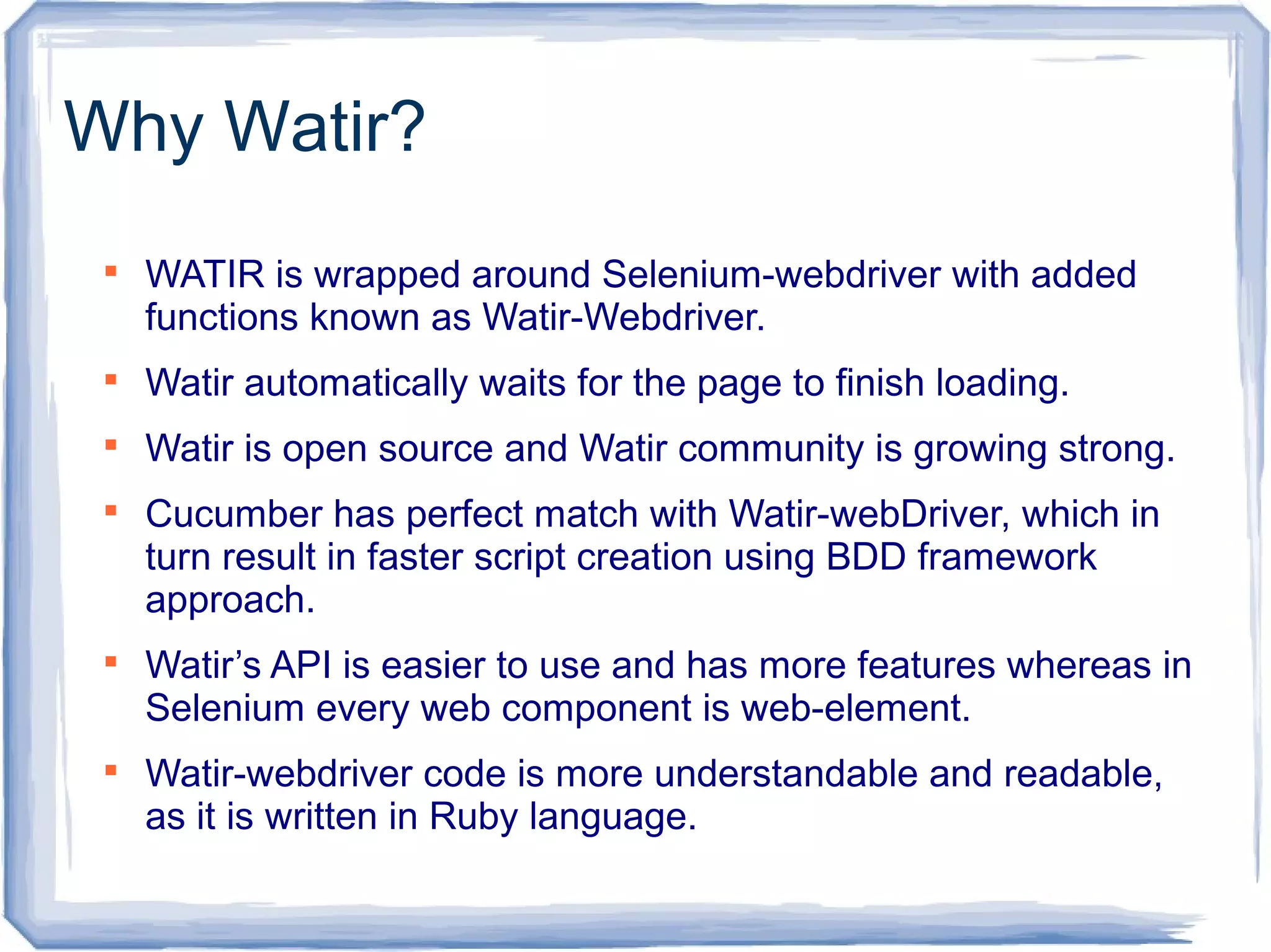 watir-webdriver | PPT