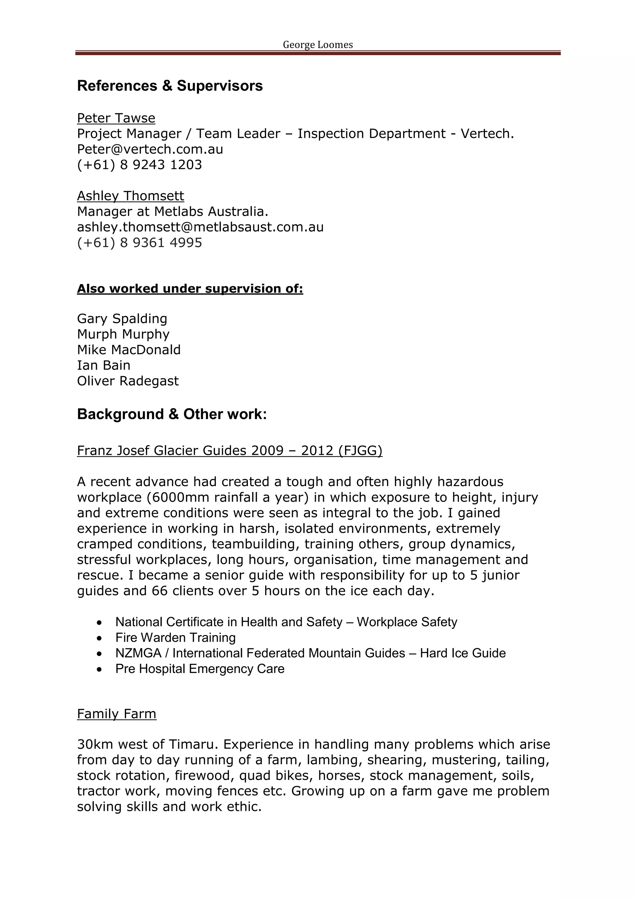 CV.GeorgeLoomes | PDF | Business and Finance