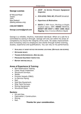CV.GeorgeLoomes | PDF