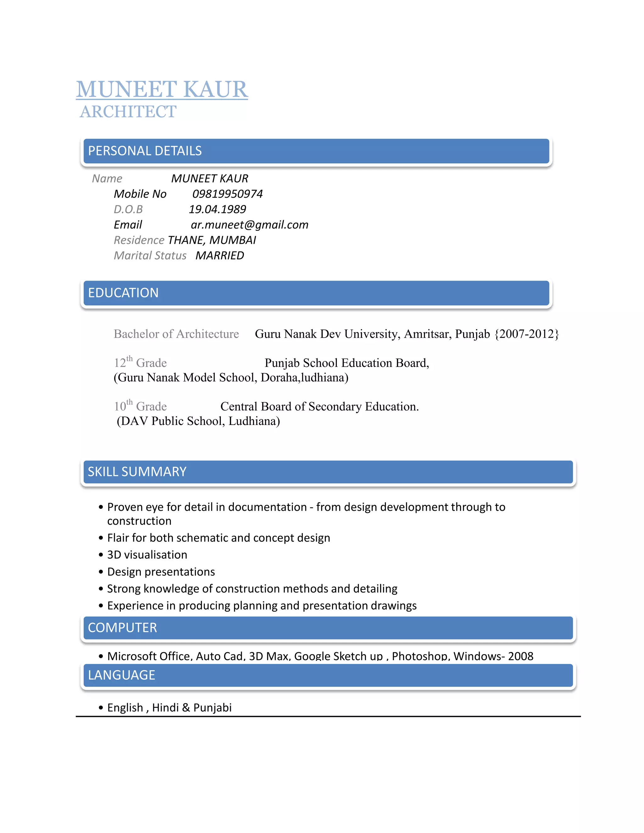 Muneet Resume(1) (1) | PDF