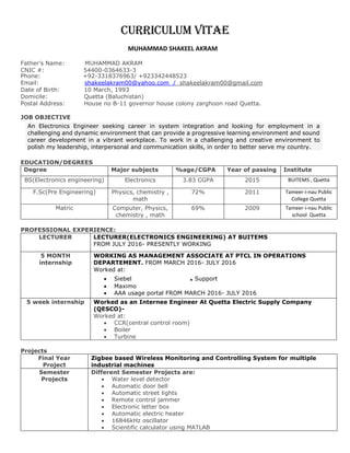 shakeel cv(i) | PDF