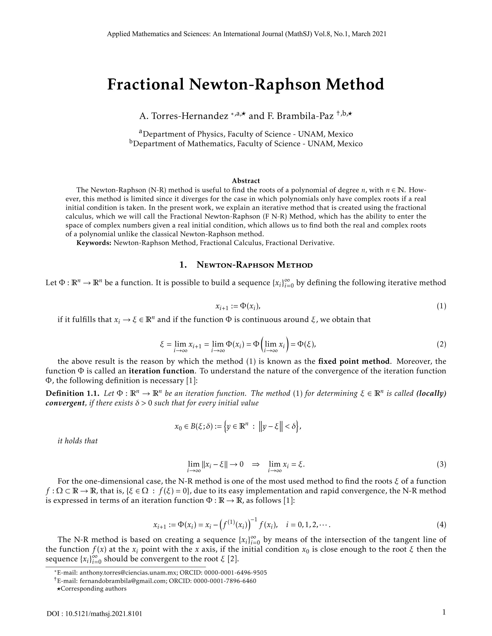 Fractional Newton-Raphson Method The Newton-Raphson | PDF | Physics | Science