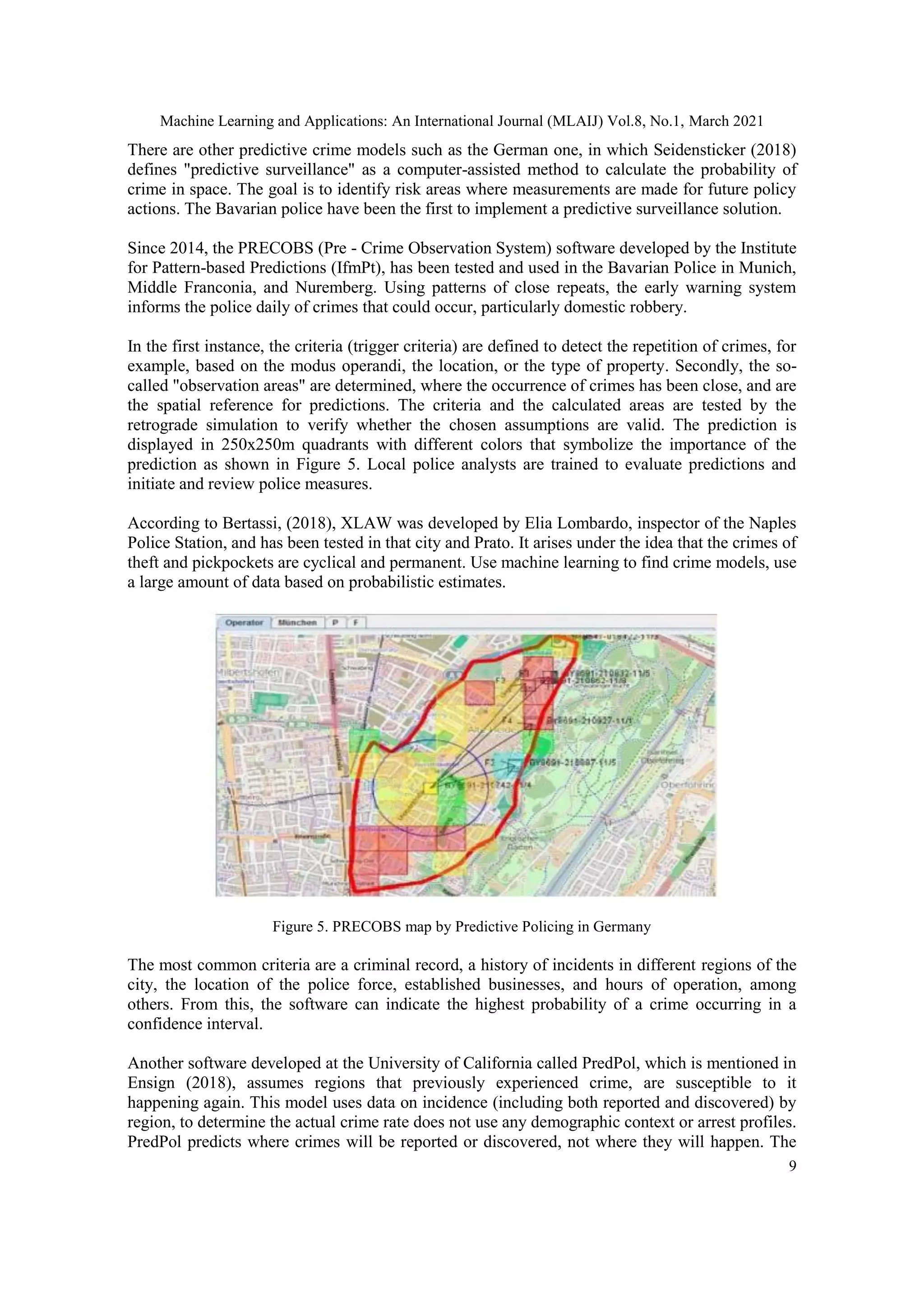 ARTIFICIAL INTELLIGENCE MODELS FOR CRIME PREDICTION IN URBAN SPACES | PDF