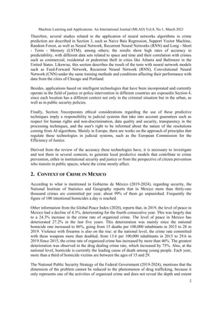 Artificial Intelligence Models for Crime Prediction in Urban Spaces | PDF