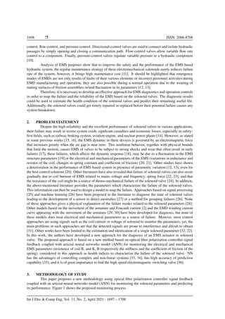 Monitoring of solenoid parameters based on neural networks and optical ﬁber squeezer for ...
