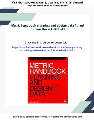 Metric handbook planning and design data 4th ed Edition David ...