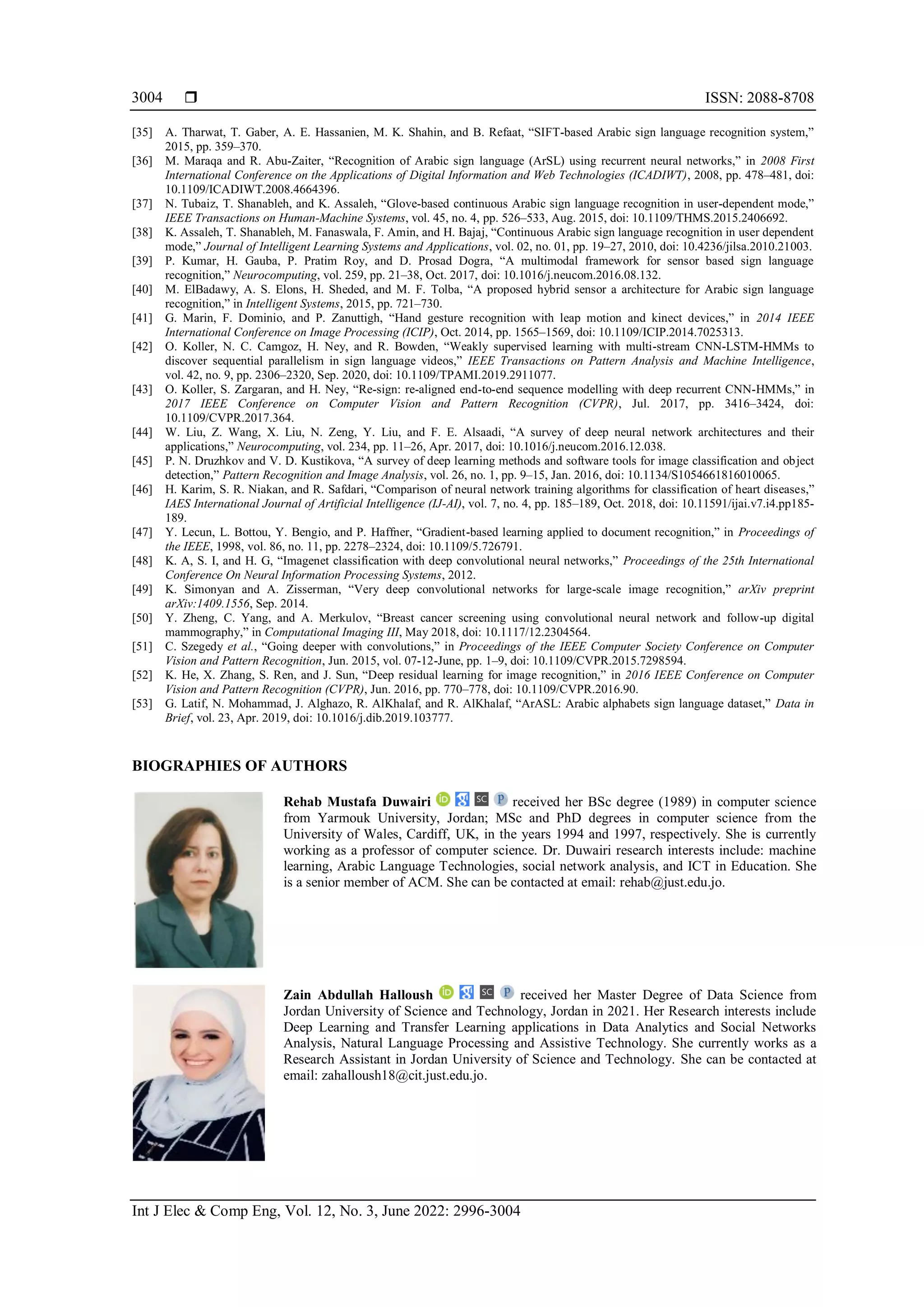 Automatic recognition of Arabic alphabets sign language using deep ...