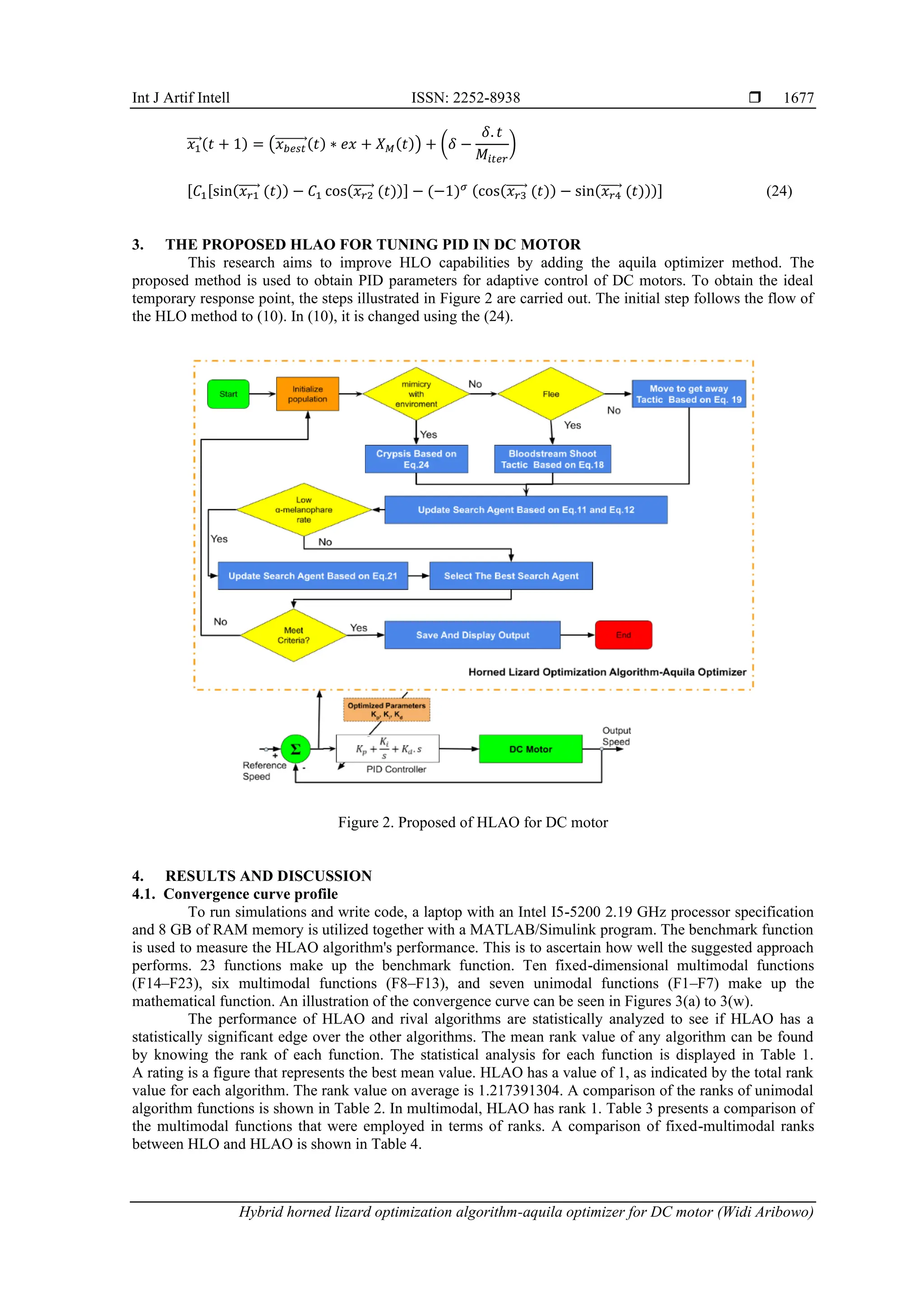 Hybrid horned lizard optimization algorithm-aquila optimizer for DC motor | PDF