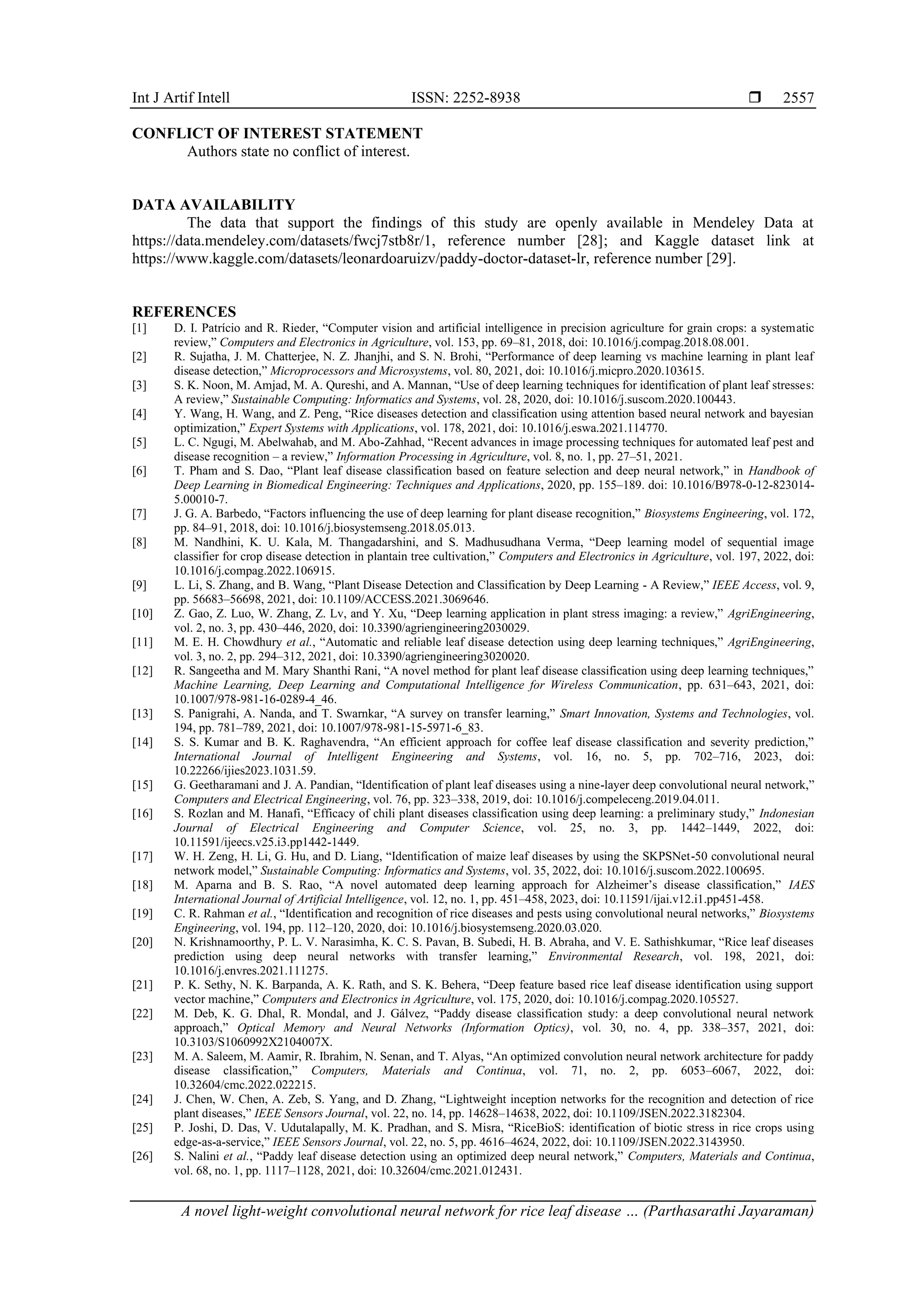 A novel light-weight convolutional neural network for rice leaf disease classification | PDF