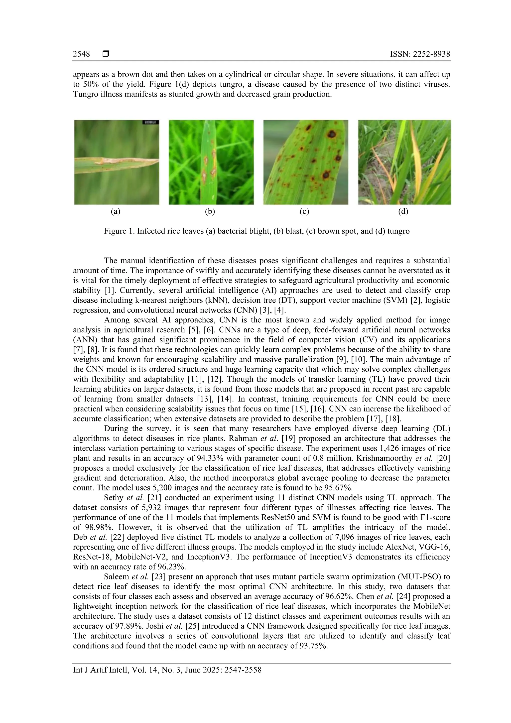 A novel light-weight convolutional neural network for rice leaf disease classification | PDF