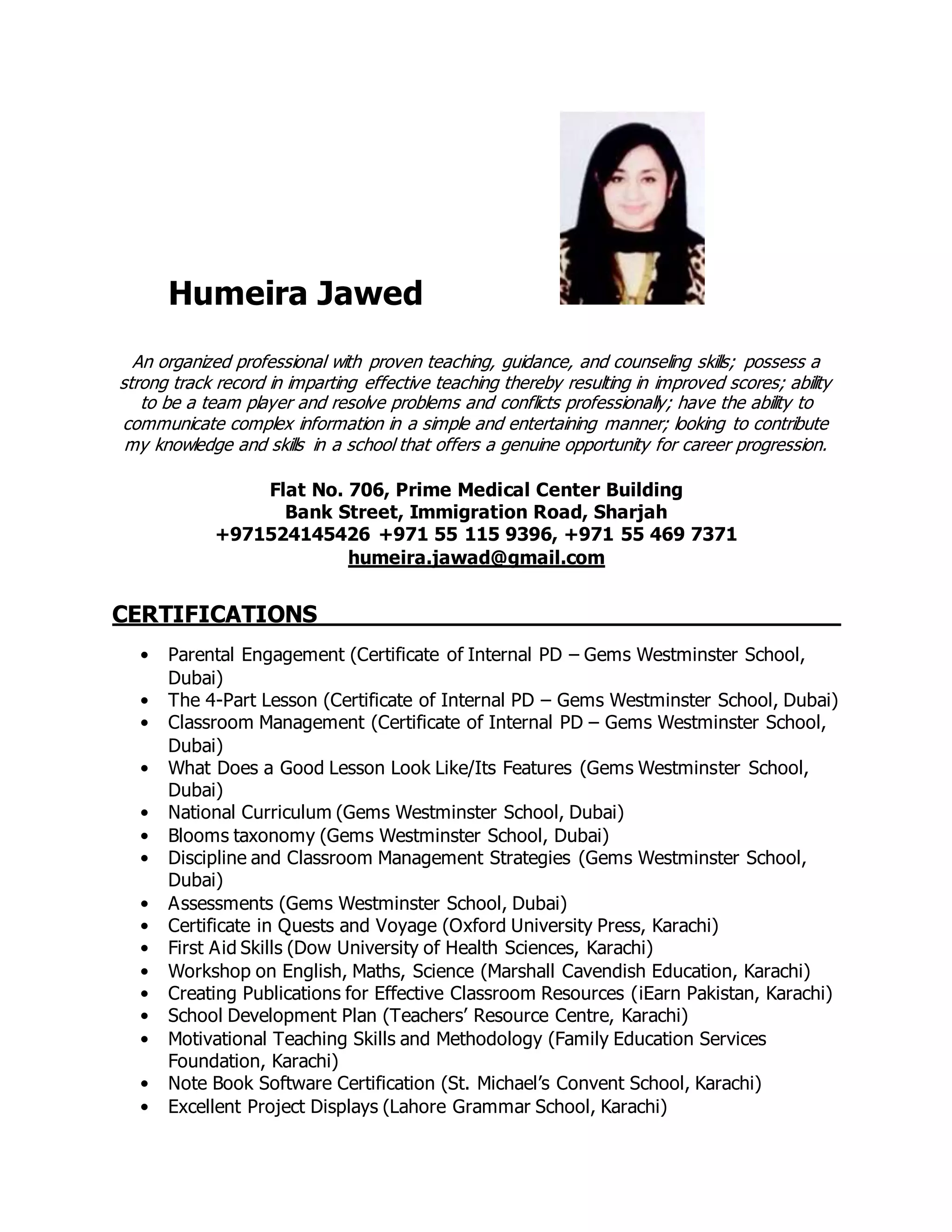 Humeira Resume new | DOCX